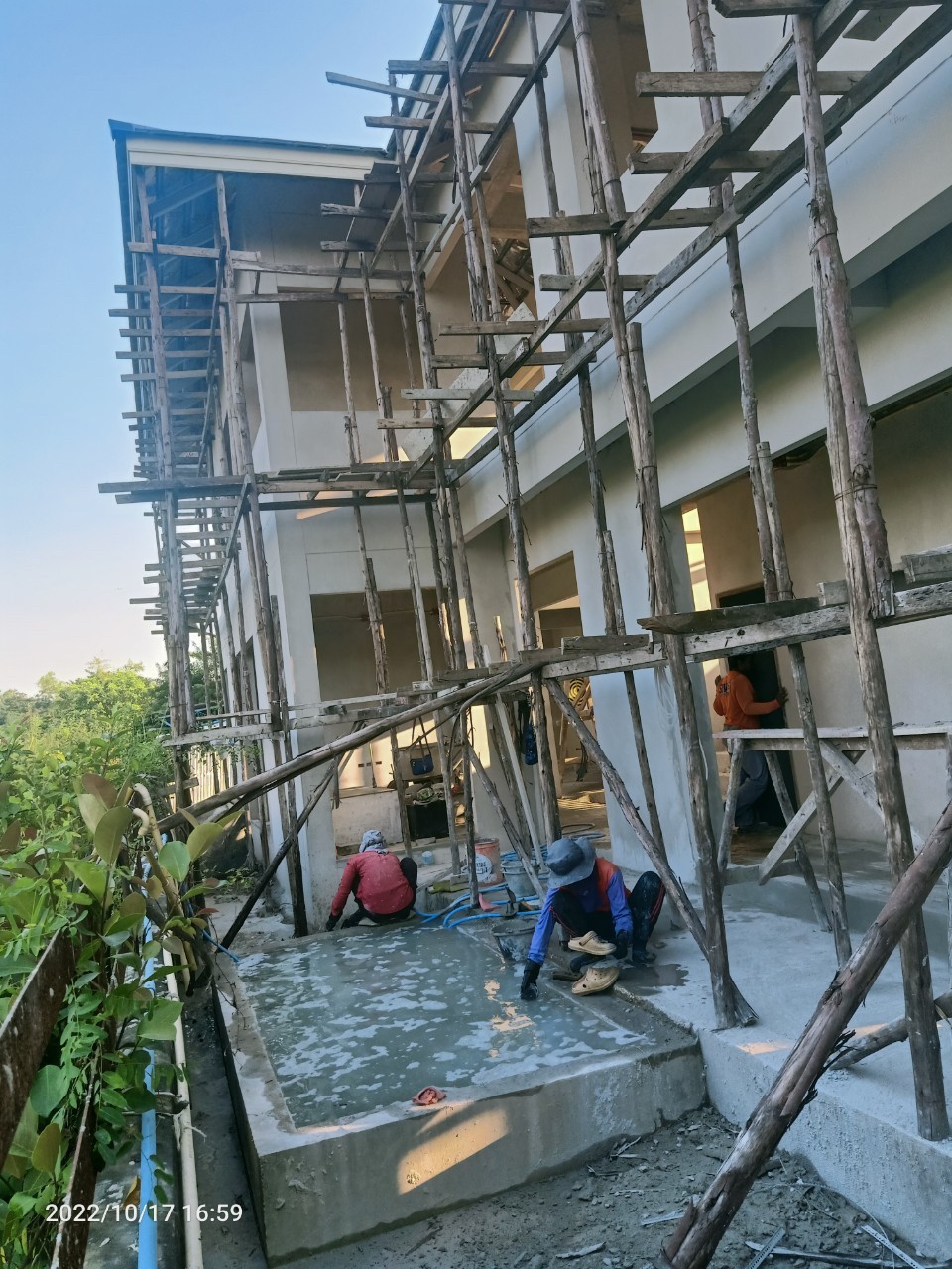 รายงานผลการก่อสร้างบ้าน